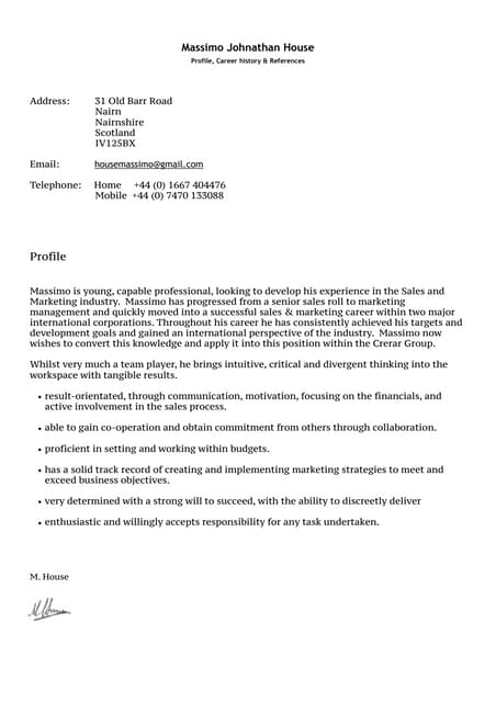 Mark Peach - CV | PDF