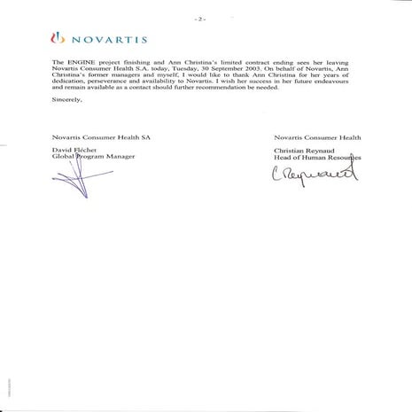 Recommendation_Novartis_p2 | PDF