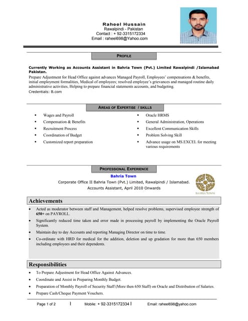 Zahid cv | PDF