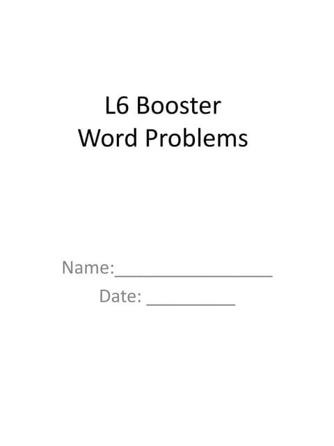 7. L6 Booster Booklet SHAPE | PPTX