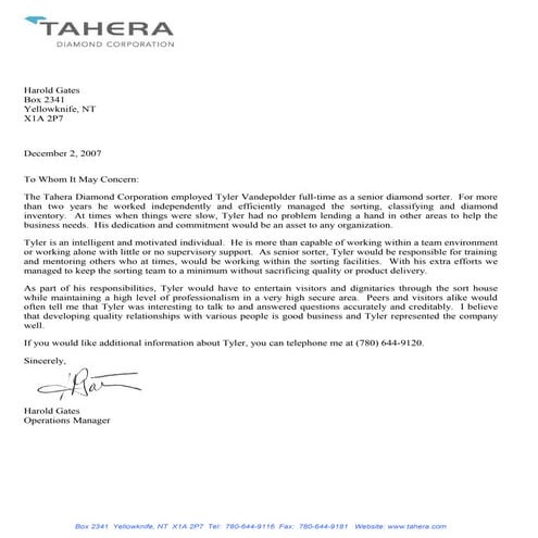 Reference Letter | PDF