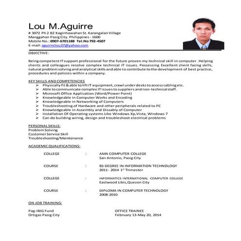 Lou M CV | DOCX