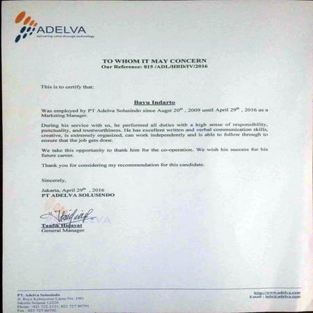 Recommended Letter | PDF