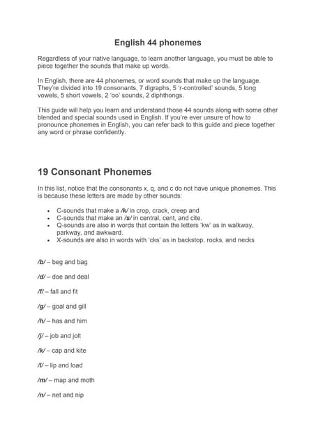 WHAT ARE PHONEMES | PPT