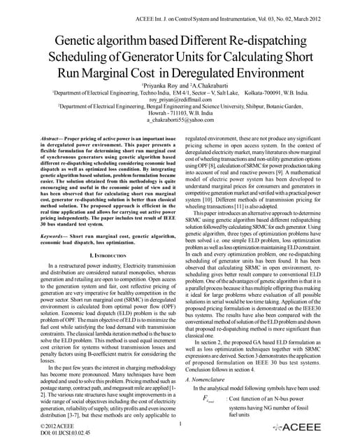 Genetic Algorithm Based Different Re Dispatching Scheduling Of 4998