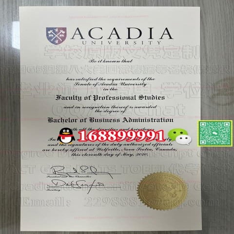 Acadia University degree offer diploma Transcript | PDF