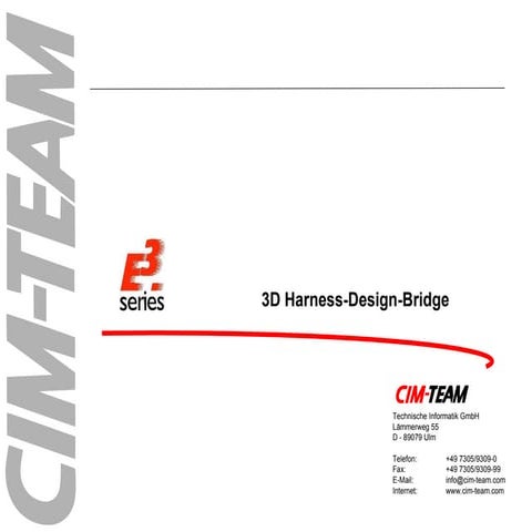 E³.series - E³.bridge CAD 3D Pro E | PPT