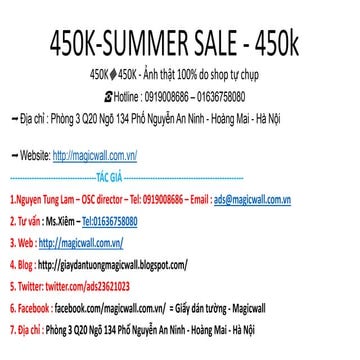 450k summer sale -450k | PPT