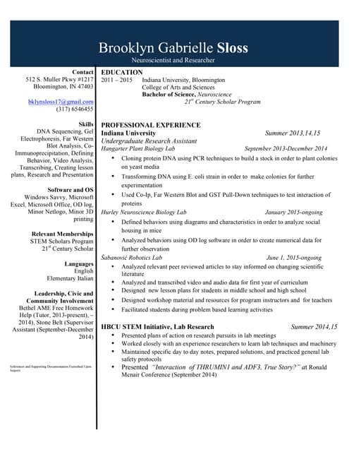 IR Resume Final general | PDF