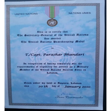 UN Medal in Lebanon | PDF