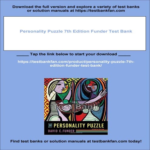 Personality Puzzle 7th Edition Funder Test Bank | PDF