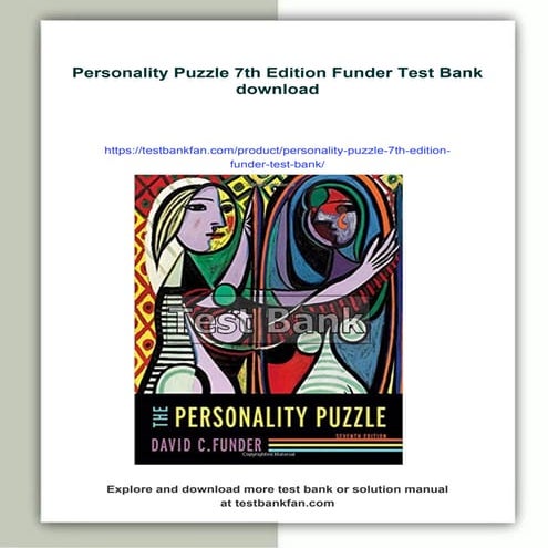 Personality Puzzle 7th Edition Funder Test Bank | PDF