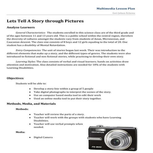 Multimedia Lesson Plan | DOCX