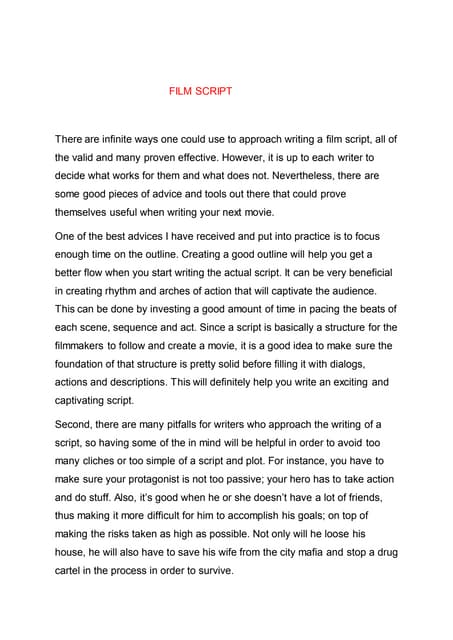 Script writing and the commissioning process | PPT