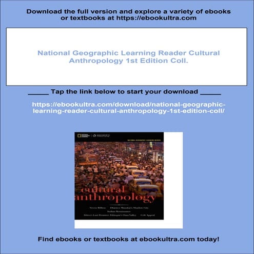 National Geographic Learning Reader Cultural Anthropology 1st Edition ...