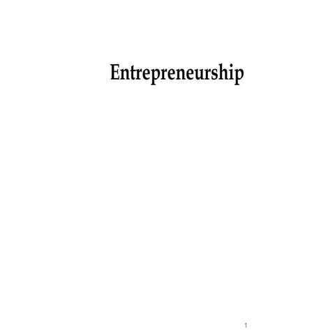 Entrepreneurship PPT | PPTX