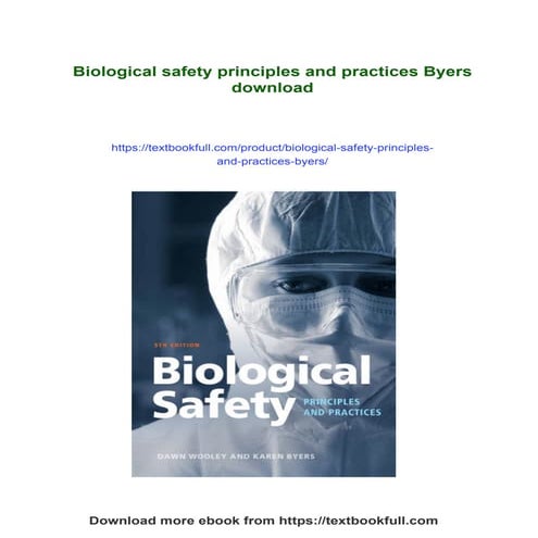 Biological safety principles and practices Byers | PDF