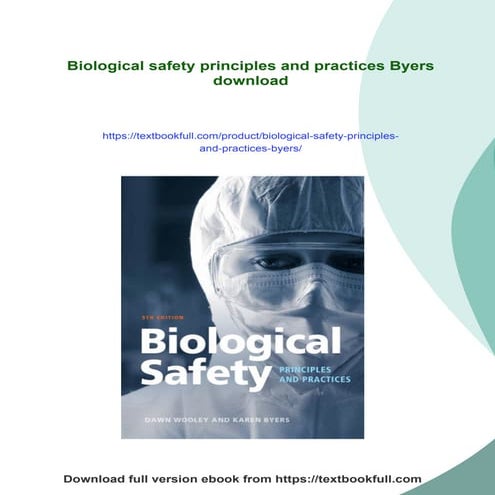 Biological safety principles and practices Byers | PDF