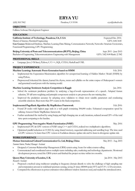 Kavan Ferguson Resume - Fall 2016 | PDF