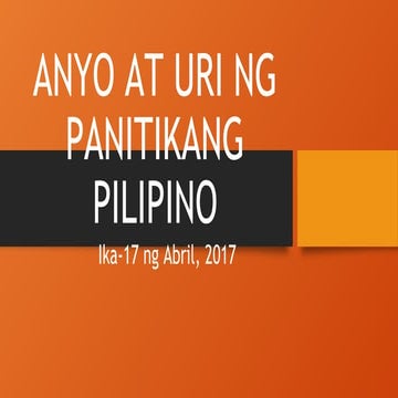 Anyo at Uri ng Panitikan | PPTX