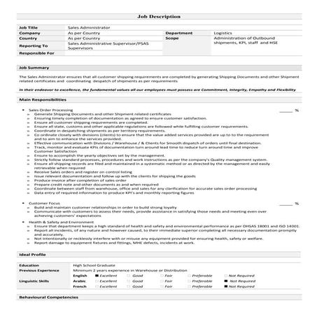 Sales Administrator | PDF