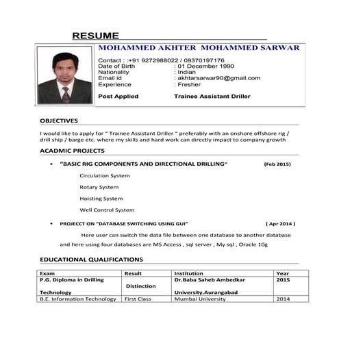 CV akhtar AD | PDF