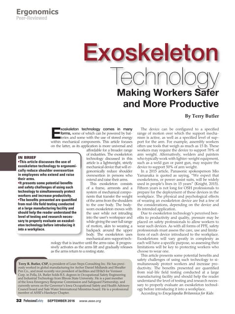 Exoskeleton Industry | PPTX