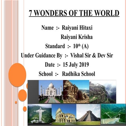7 WONDERS OF THE WORLD | PPTX