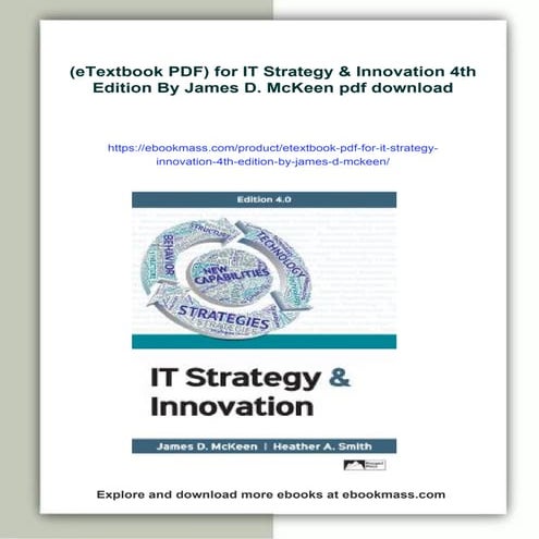 (eTextbook PDF) for IT Strategy & Innovation 4th Edition By James D ...