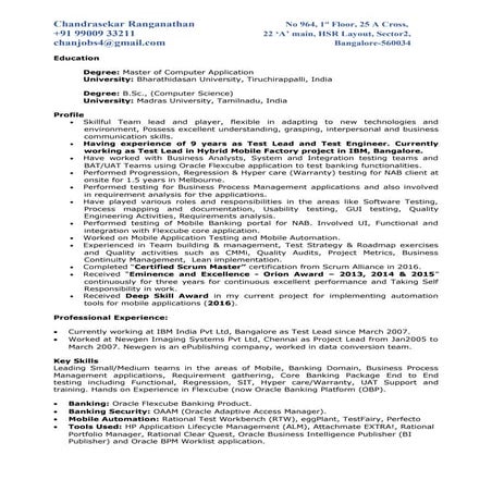 Chandrasekar_Resume | DOC