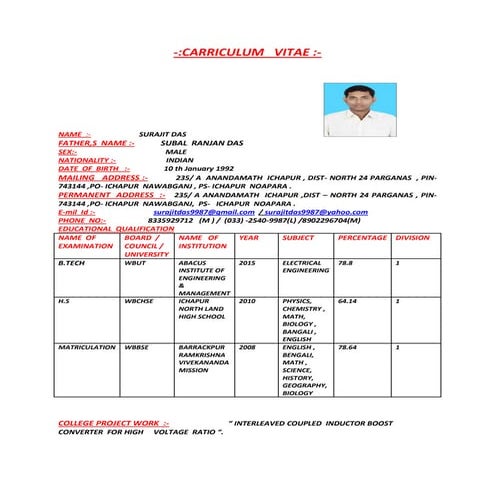 SURAJIT DAS CV -PDF | PDF
