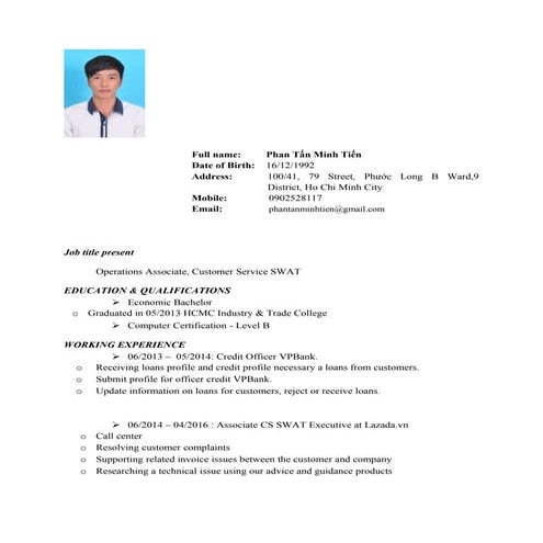 Tran thi-ngoc-diep-cv | PDF