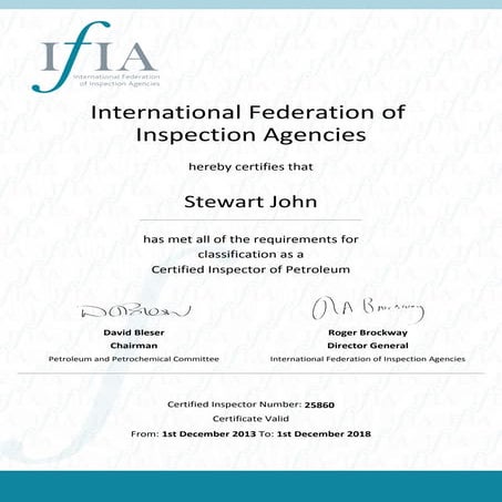 IFIA Certificate | PDF