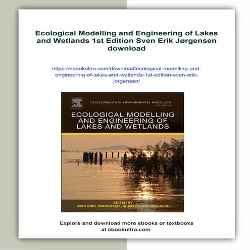 Ecological Modelling and Engineering of Lakes and Wetlands 1st Edition ...