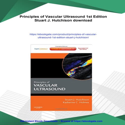 Principles of Vascular Ultrasound 1st Edition Stuart J. Hutchison | PDF