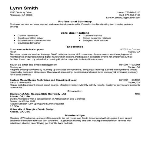 Lynn Smith Resume 1(1) | PDF