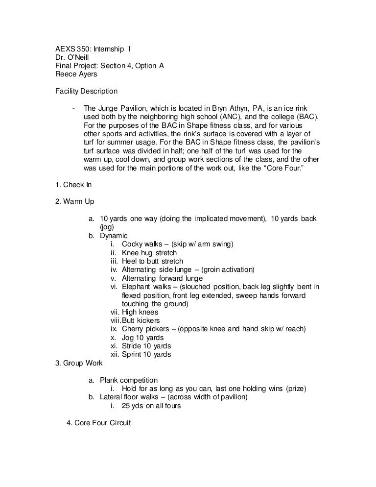 BAC In Shape Example Program (Word doc)