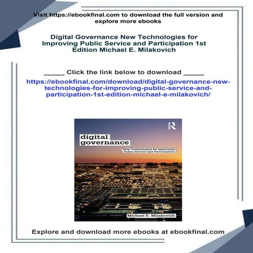 Digital Governance New Technologies for Improving Public Service and ...
