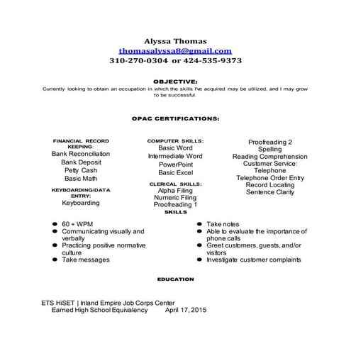 Arielle Campbell Resume | DOCX