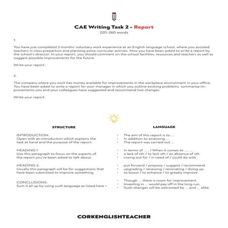 FS English Level 2 – April 22, 2023 (Writing Reports) | PDF