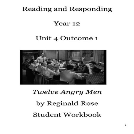 Twelve Angry Men Work book | DOCX