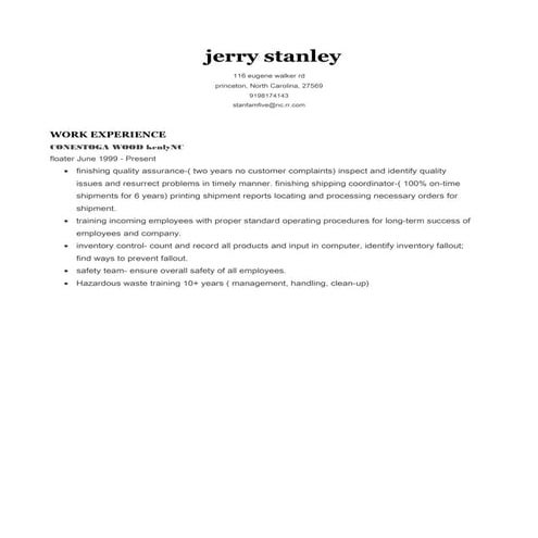 resume jerry | DOC