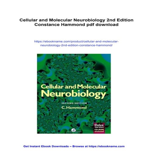 Cellular and Molecular Neurobiology 2nd Edition Constance Hammond | PDF