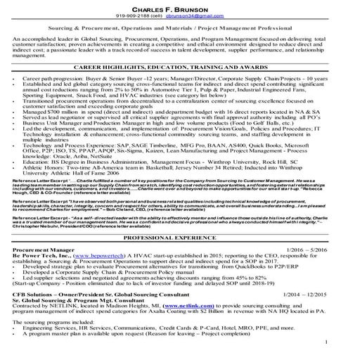 Charles Brunson Resume 11.19.2016