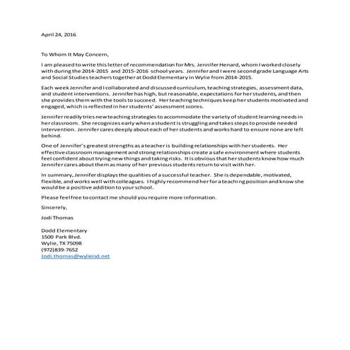 Jen reference letter | PDF