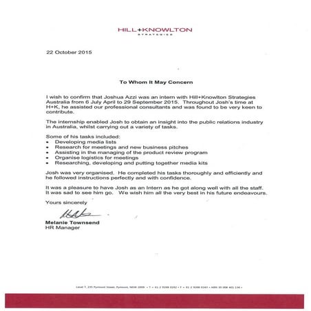 Reference Letter H+K | PDF