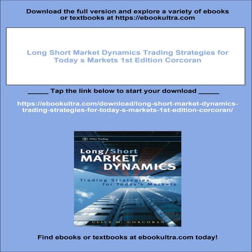 Long Short Market Dynamics Trading Strategies for Today s Markets 1st ...