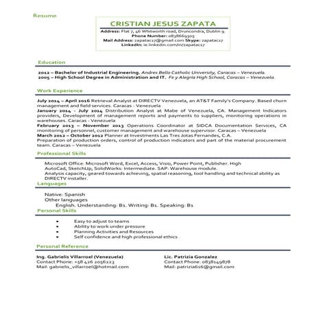 Cristian_Zapata(CV) | PDF