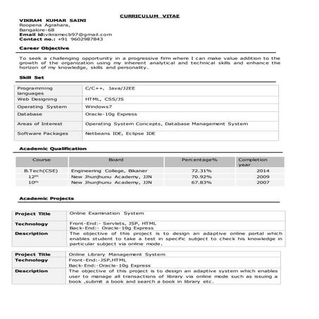 VikramSaini Resume | DOCX | Computing | Technology & Computing