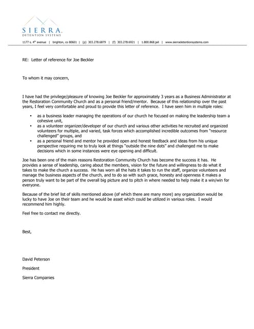 Property Management Letters of Recommendations | PDF